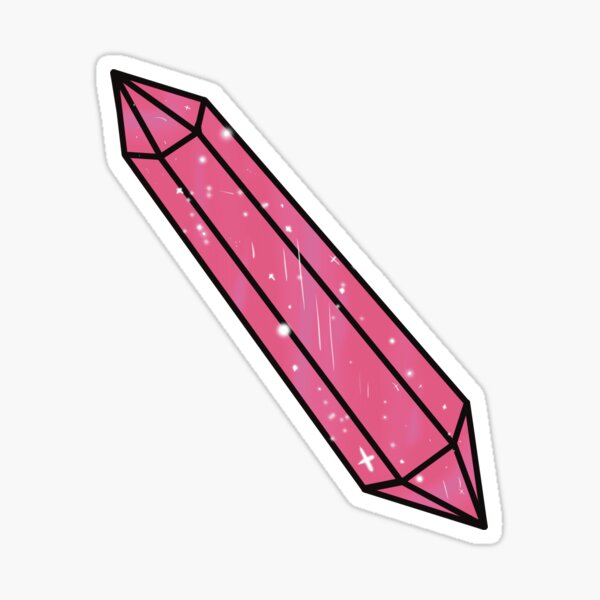"Rose quartz pink Crystal Shard" Sticker for Sale by rinah13art | Redbubble