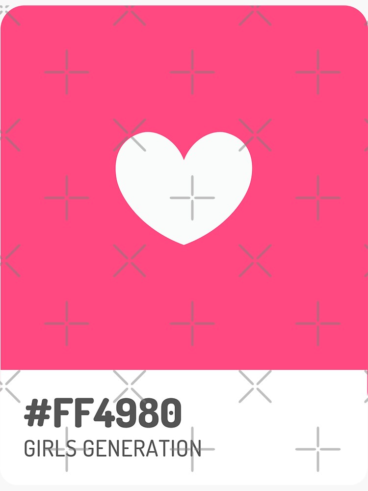 "Girls Generation Official Color Pantone" Sticker for Sale by ...