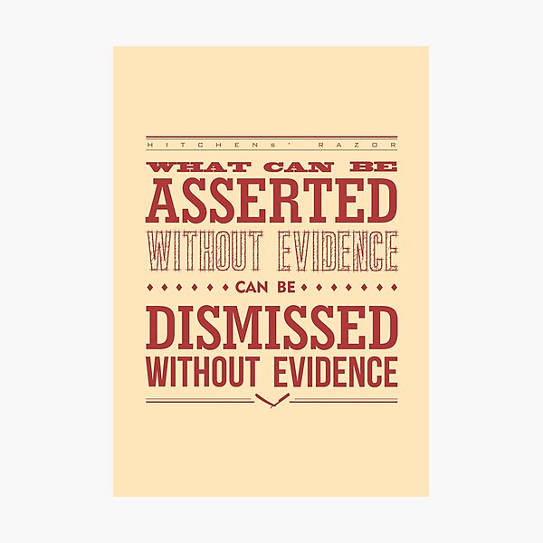 "Hitchens' Razor" Photographic Print for Sale by HereticWear | Redbubble