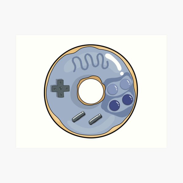"Video Game Controller Donut V2" Art Print for Sale by maurobs | Redbubble
