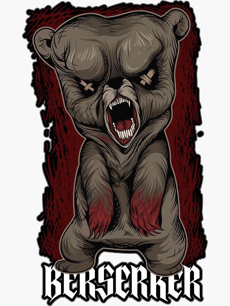 "Bear Berserker the gang baddass" Sticker for Sale by BabongDesign ...