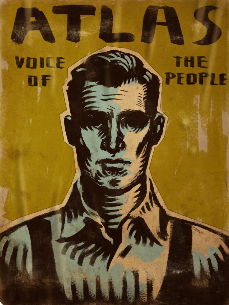 "Bioshock Atlas Poster" Sticker for Sale by gruntcooker | Redbubble