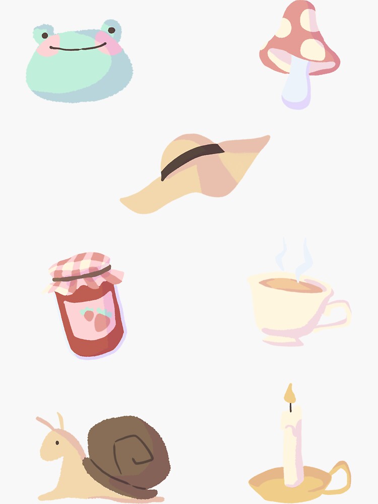 "Cottage Core Sticker Pack" Sticker for Sale by izzoodles | Redbubble