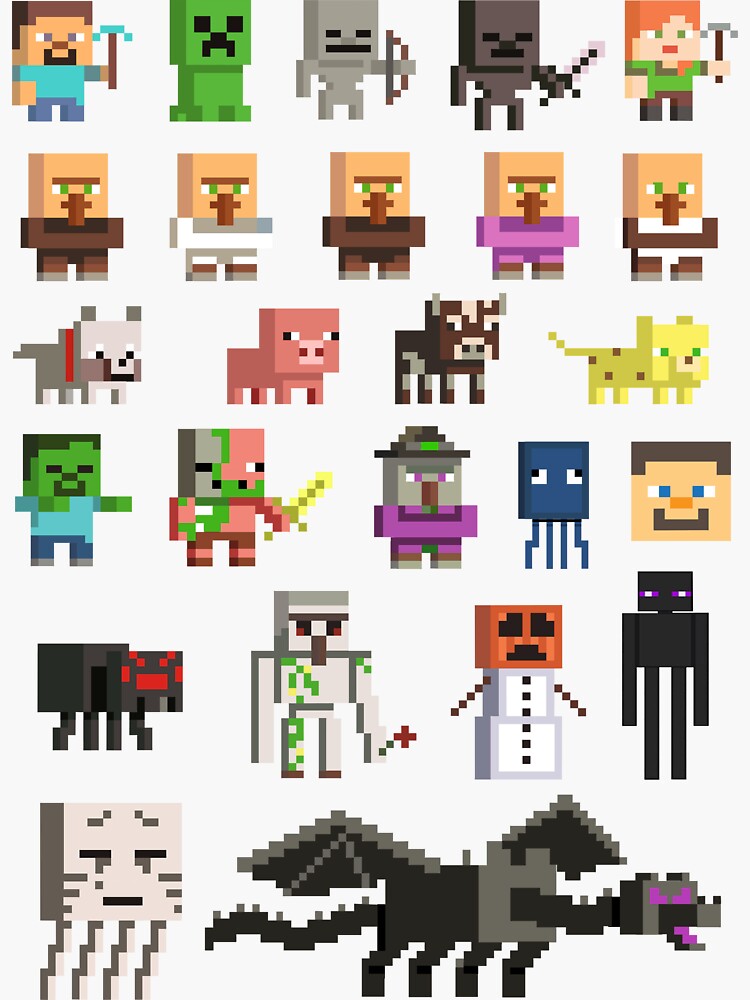"Minecraft Sprites" Sticker by jason22jenks | Redbubble
