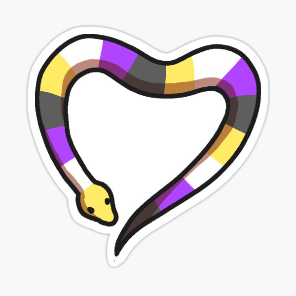 "Nonbinary LGBT+ Pride Flag Snake" Sticker for Sale by Parasol-Mouse ...