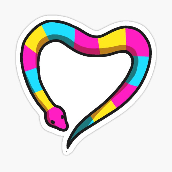 "Pansexual LGBT+ Pride Flag Snake" Sticker by Parasol-Mouse | Redbubble
