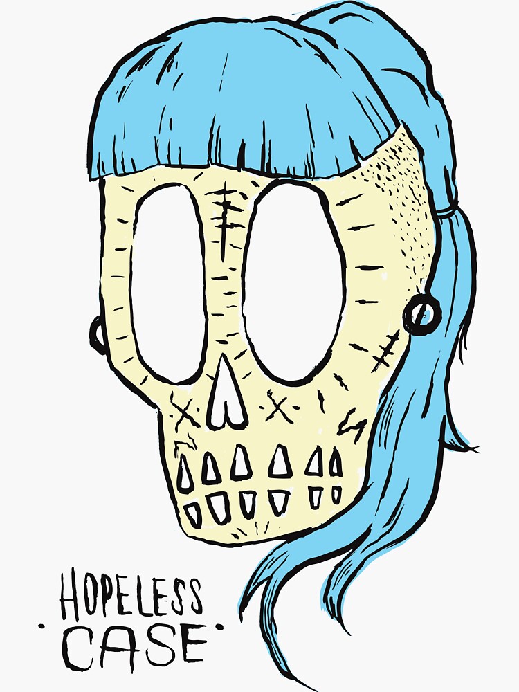 "Hopeless case" Sticker by Mori-draws | Redbubble