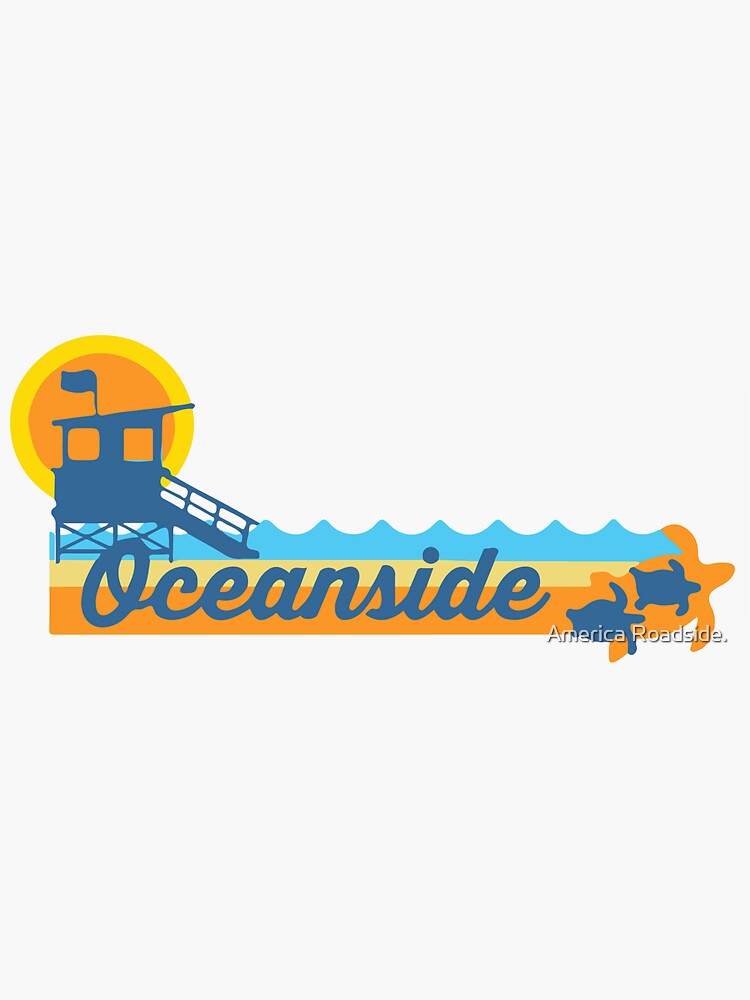 "Oceanside - California." Sticker for Sale by ishore1 | Redbubble