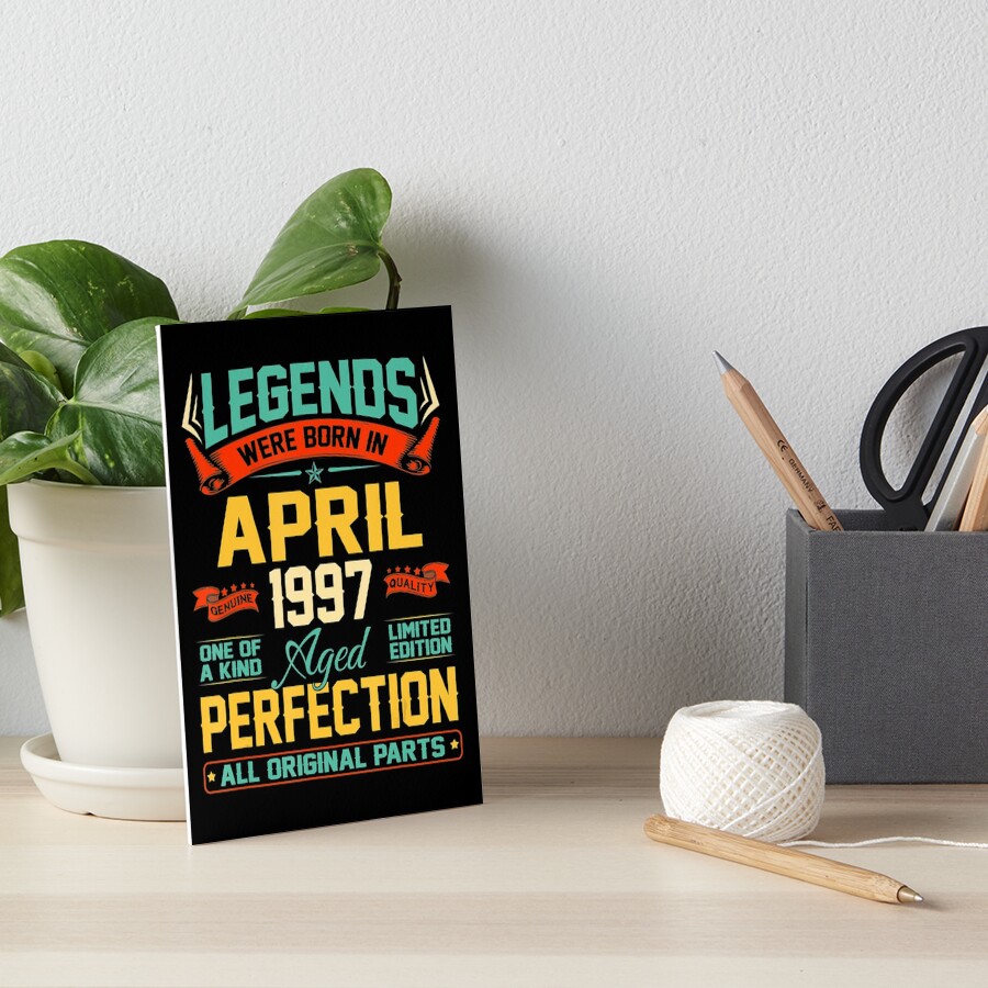 "April 1997 24th Birthday Gift 24 Year Old Men Women" Art Board Print ...