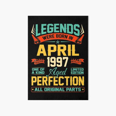 "April 1997 24th Birthday Gift 24 Year Old Men Women" Art Board Print ...