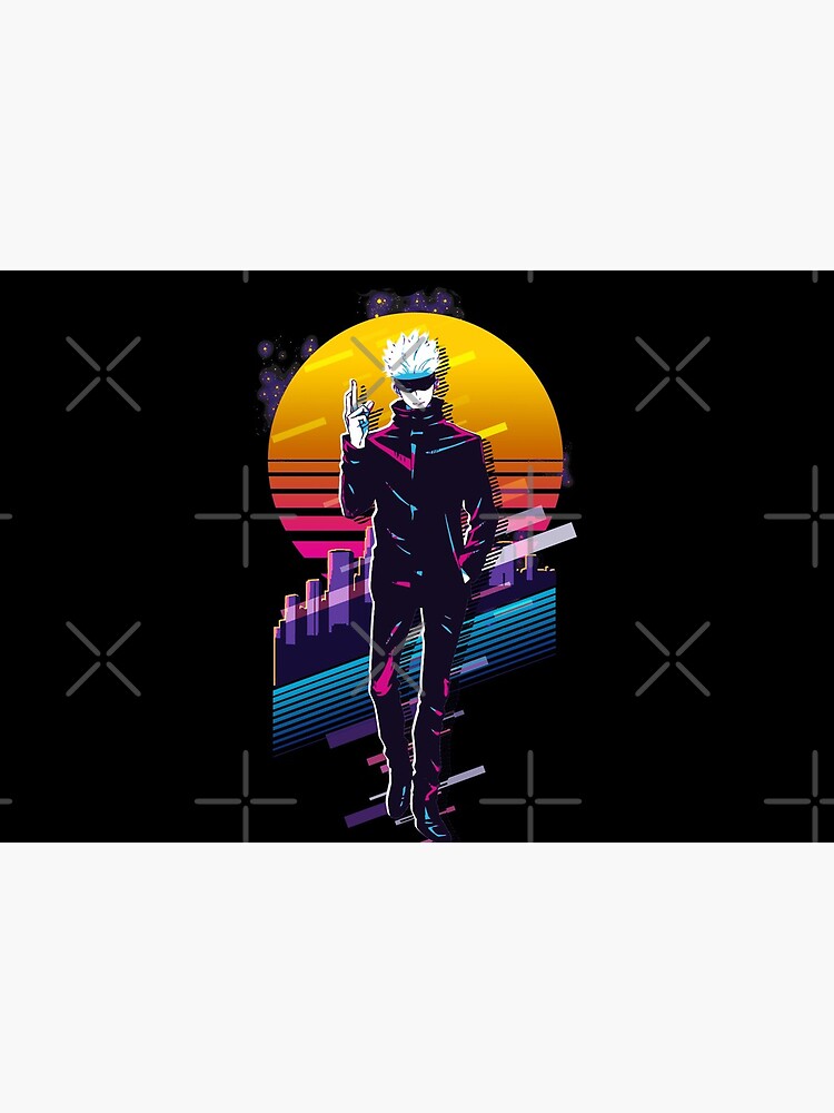 "Jujutsu Kaisen - Satoru Gojo *80s retro*" Mask by MyRetroArt | Redbubble