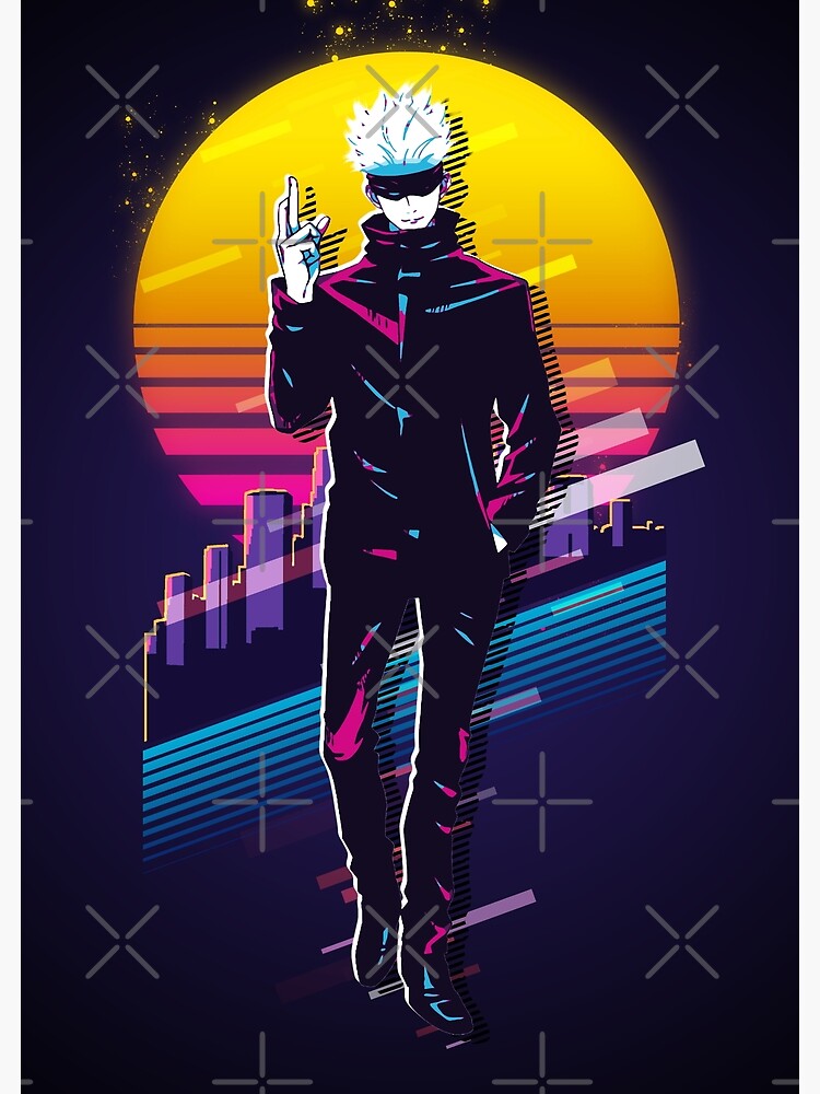 "Jujutsu Kaisen - Satoru Gojo *80s retro*" Poster by MyRetroArt | Redbubble