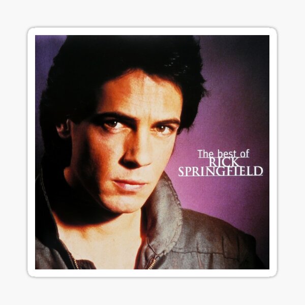 "The best of rick springfield" Sticker for Sale by Moralhh | Redbubble