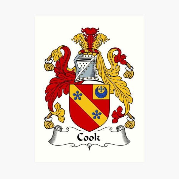 "Cook Coat of Arms / Cook Family Crest" Art Print for Sale by ...