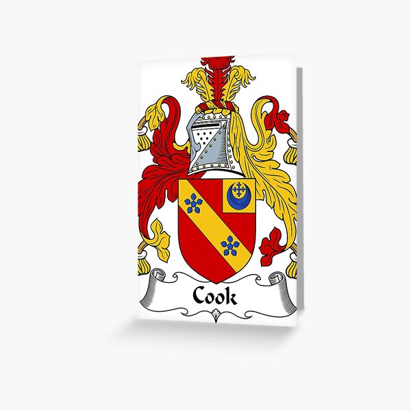 "Cook Coat of Arms / Cook Family Crest" Greeting Card for Sale by ...