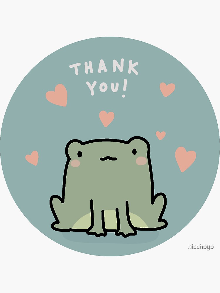 "Thank you froggy" Sticker for Sale by nicchoyo | Redbubble