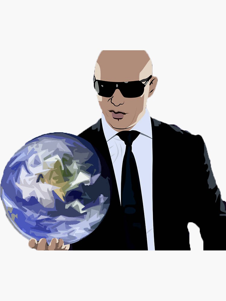 "mr worldwide sticker drawing" Sticker for Sale by paymydebt | Redbubble