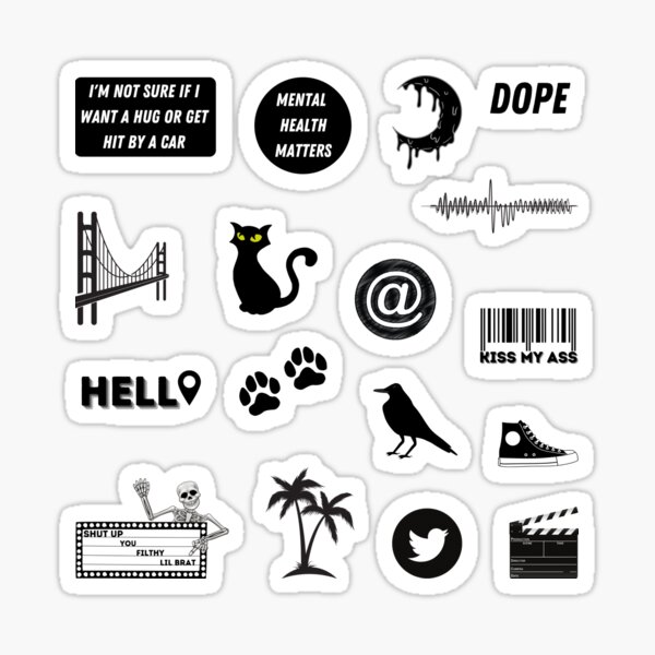 "Black aesthetic" Sticker for Sale by Hoetoons | Redbubble