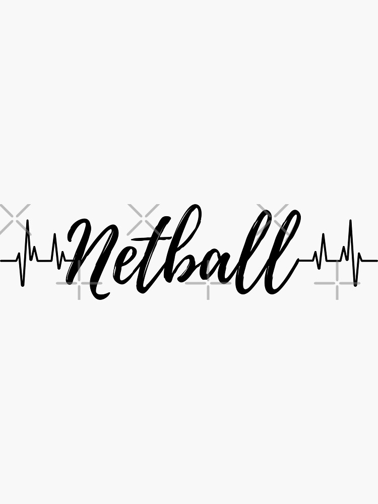 "Netball Heartbeat" Sticker for Sale by TheGreenGoat | Redbubble
