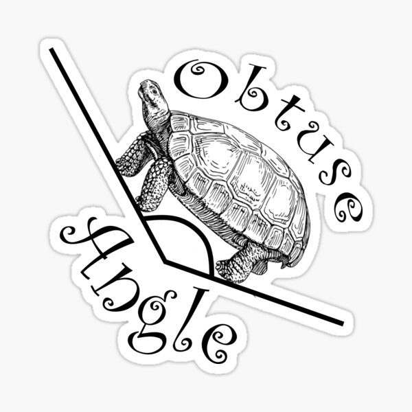 "Obtuse angle tortoise" Sticker for Sale by LPDesignsUK | Redbubble