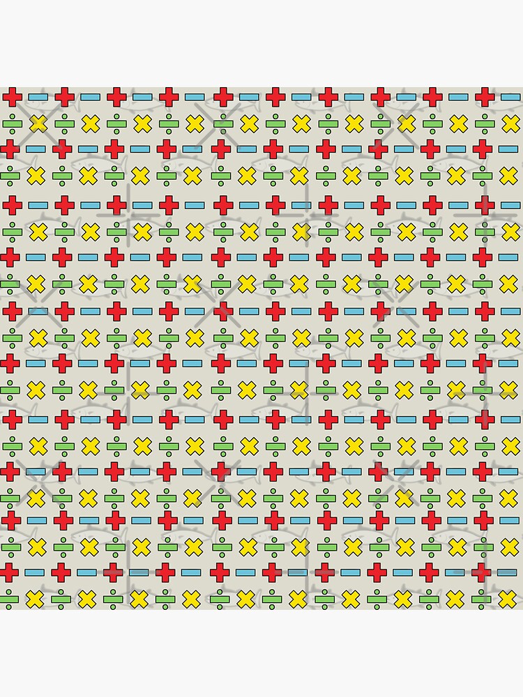 "Math Symbols Addition Subtraction Multiplication Division Pattern ...