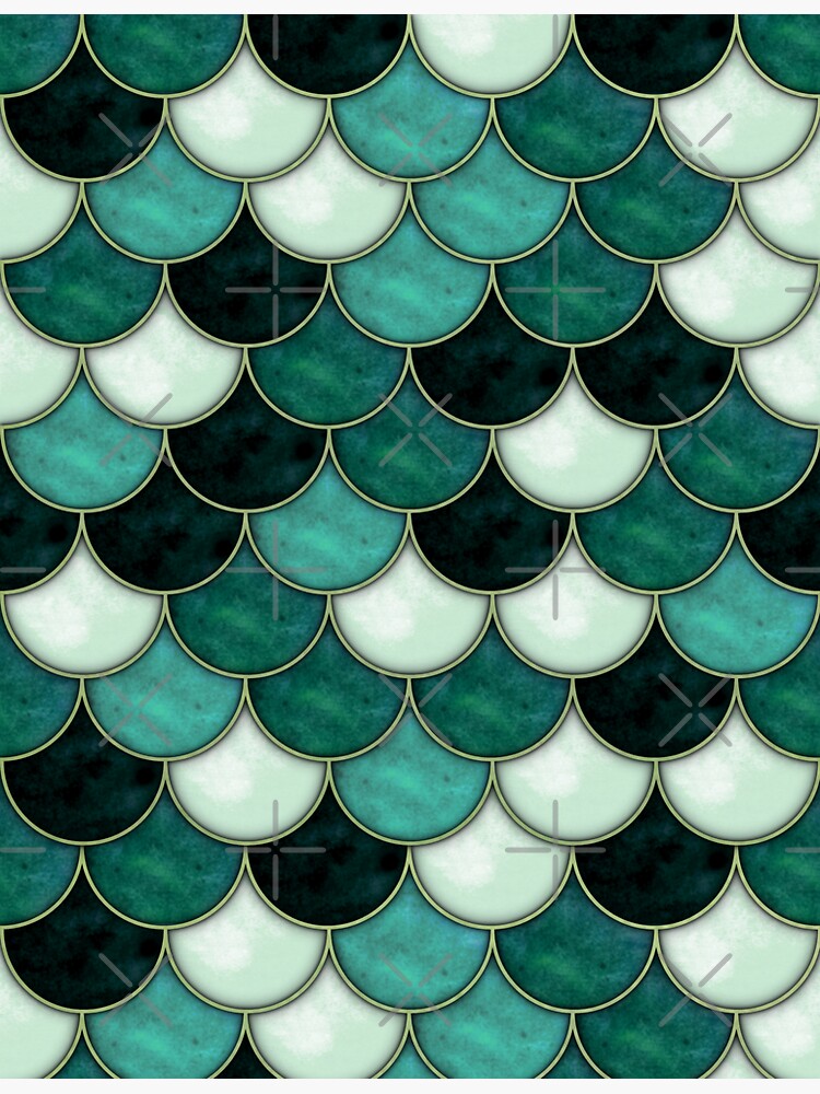 "Teal Scale Tile Pattern" Sticker by DifferentCreate | Redbubble