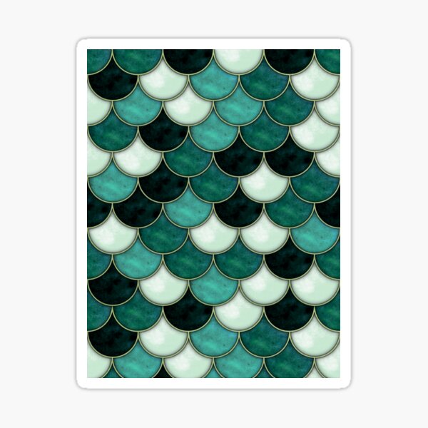 "Teal Scale Tile Pattern" Sticker by DifferentCreate | Redbubble