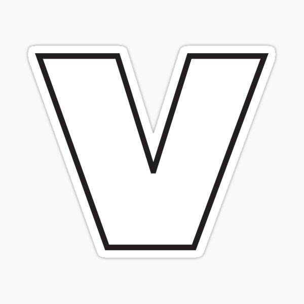 "Letter V" Sticker for Sale by MrSimpler | Redbubble