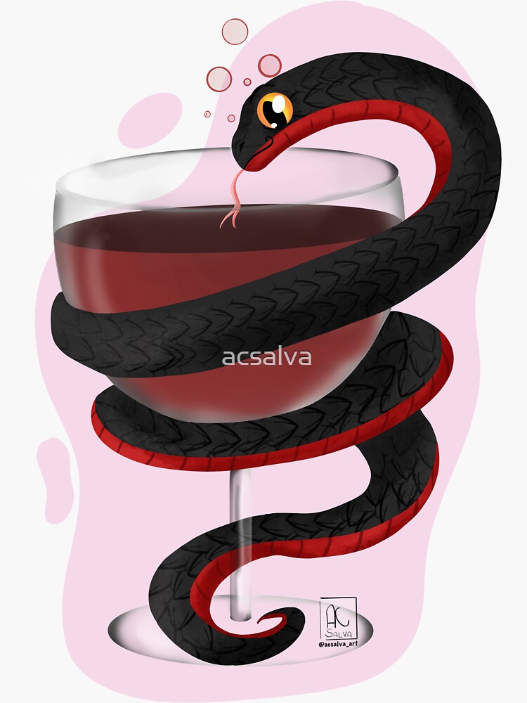 "Drunk snake" Sticker for Sale by acsalva | Redbubble