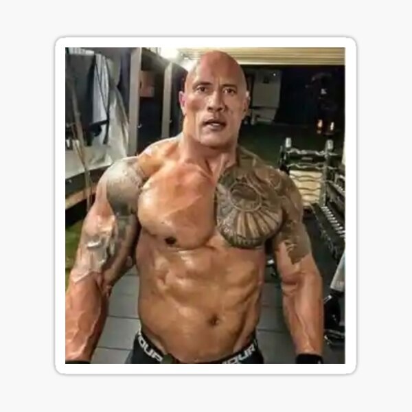 "Dwayne johnson print" Sticker for Sale by Robert456 | Redbubble