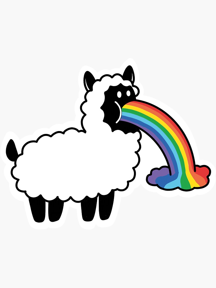 "Rainbow sheep" Sticker by anadornelles | Redbubble