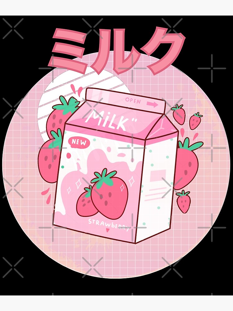 "Otaku Anime Milkshake Retro 90s Japanese Kawaii Strawberry Milk Shake ...