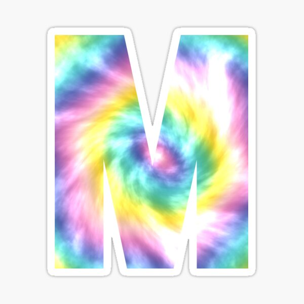 "Colored Tie Dye Letter M" Sticker by ZOTAPHOTOSTUDIO | Redbubble
