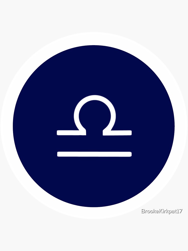 "Libra star sign logo" Sticker for Sale by BrookeKirkpat17 | Redbubble