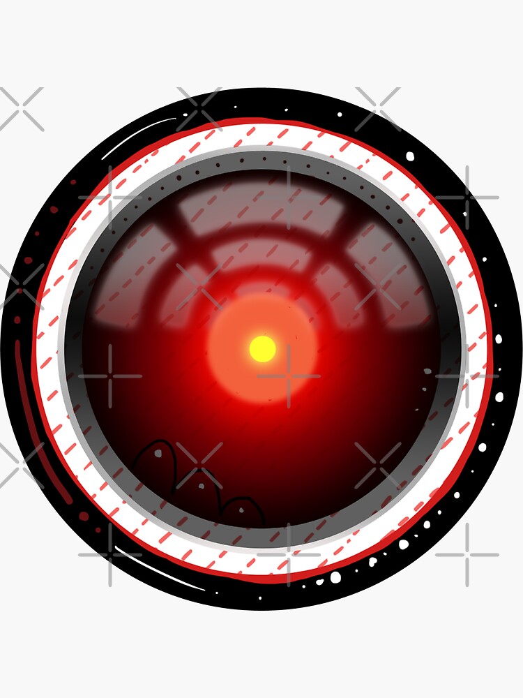 "HAL 9000" Sticker for Sale by ASUZSCENA | Redbubble