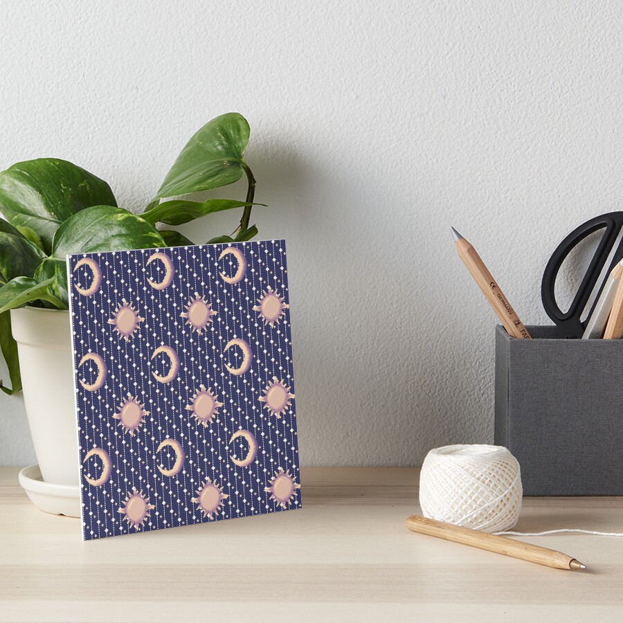 "Sun and Moon Pixel Pattern" Art Board Print by Valkyrie-Ghost | Redbubble