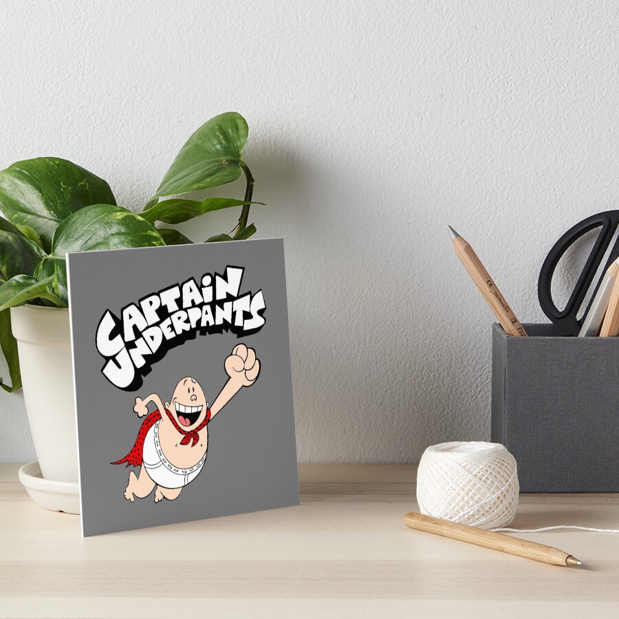 "captain underpants logo" Art Board Print by erynkunze | Redbubble