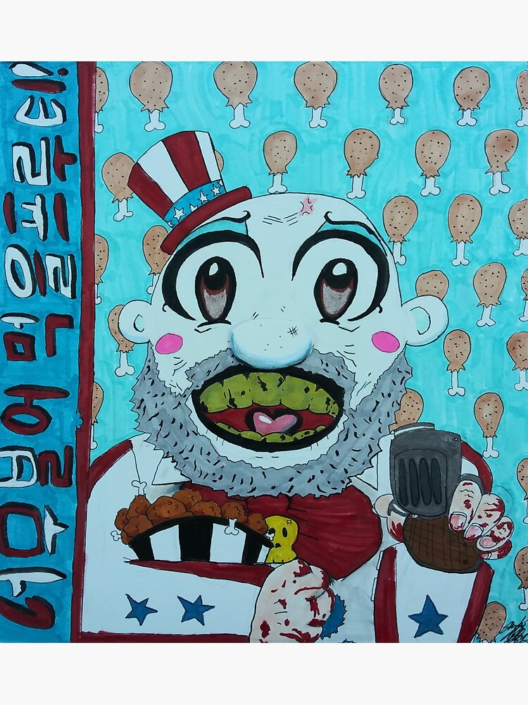 "Captain Spaulding" Sticker for Sale by clowngirlhorror | Redbubble