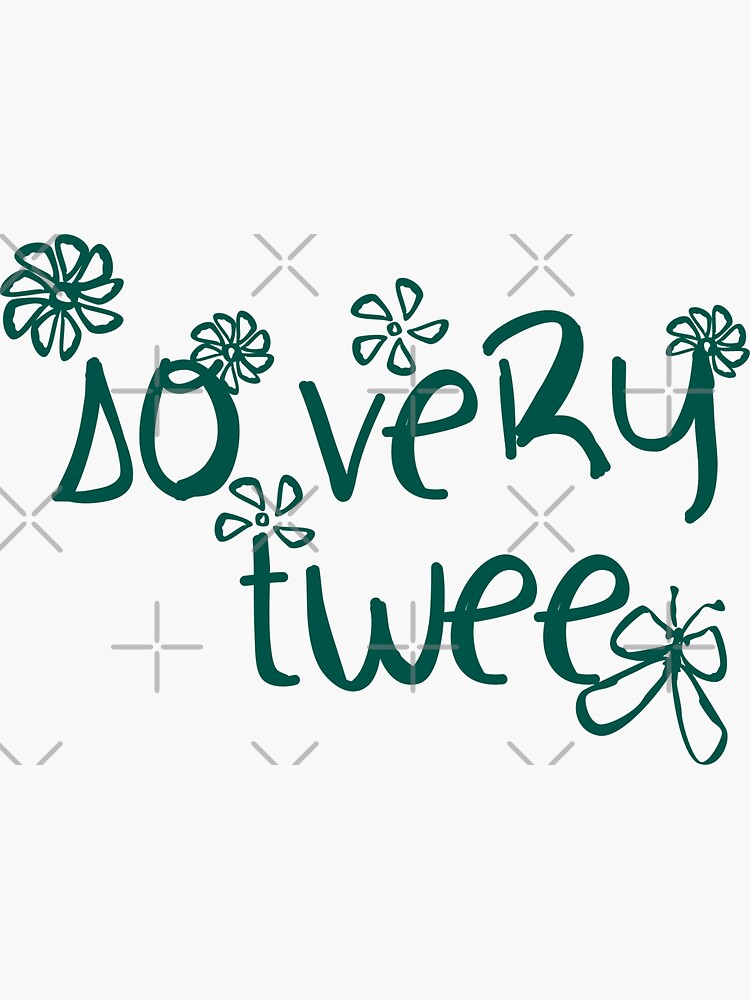 "twee tee" Sticker for Sale by Sharkanakronism | Redbubble