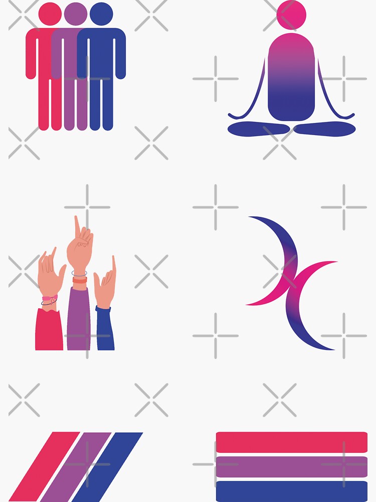 Bisexual Pride Sticker Pack Sticker For Sale By Meicha Redbubble