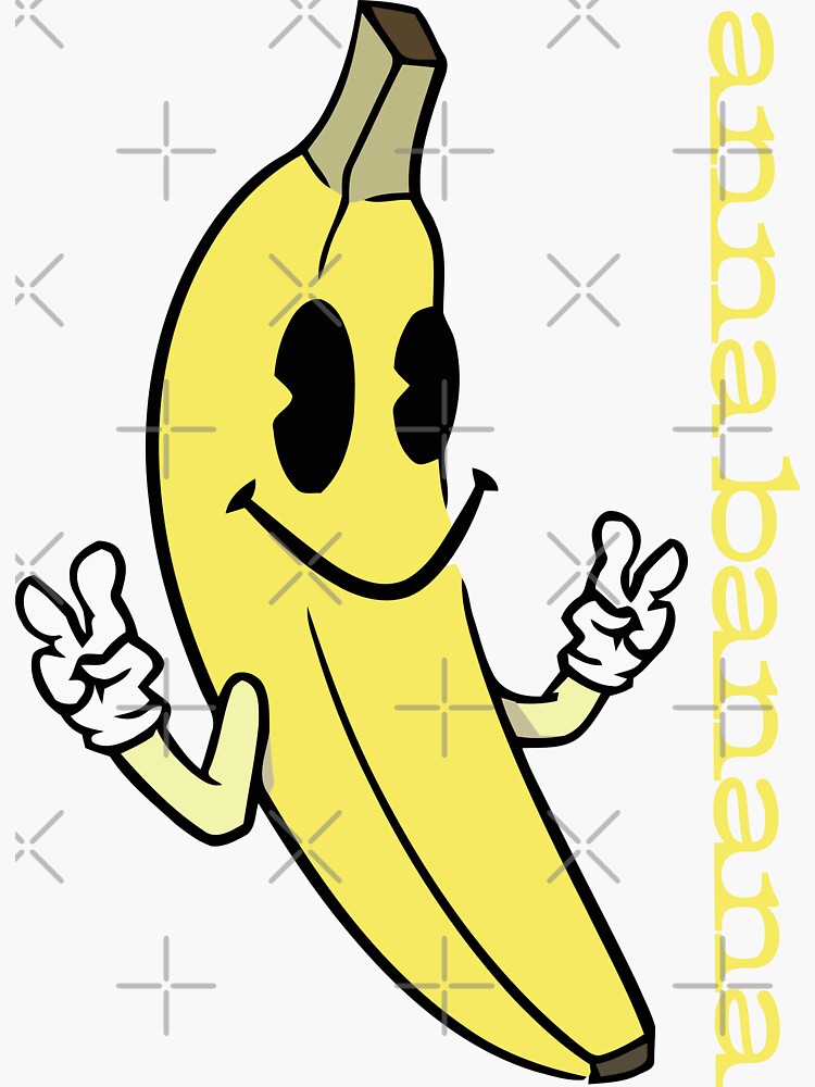 "Anna Banana Design with Typography" Sticker by everythingManga | Redbubble