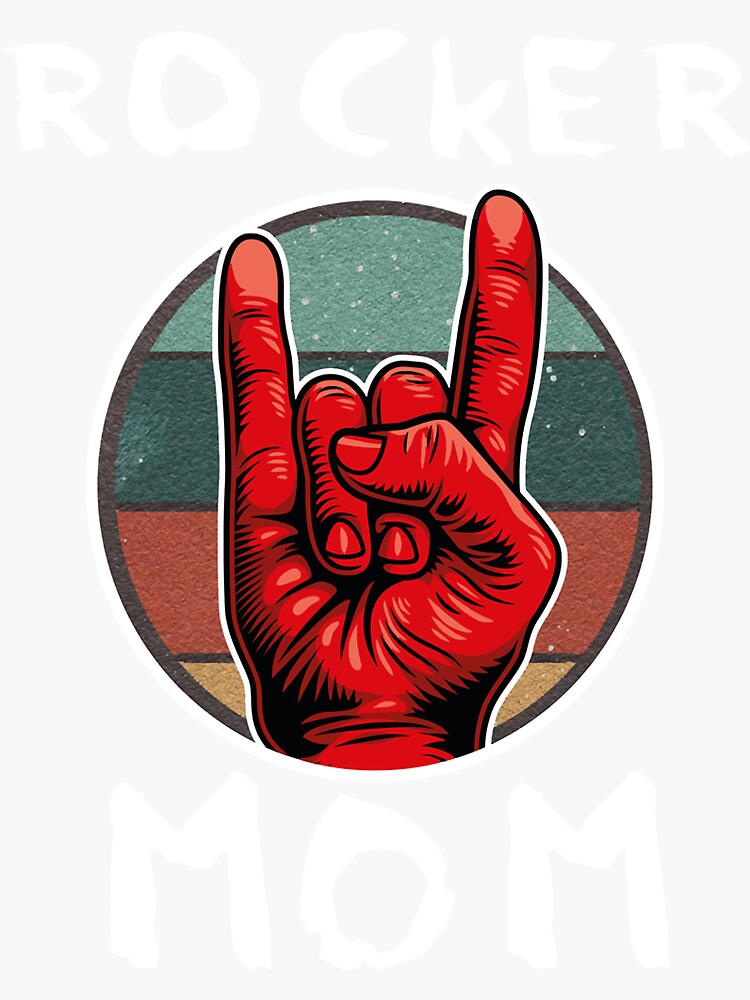 "Amazing Rocker Mom awesome white and red design for all the Rock n ...