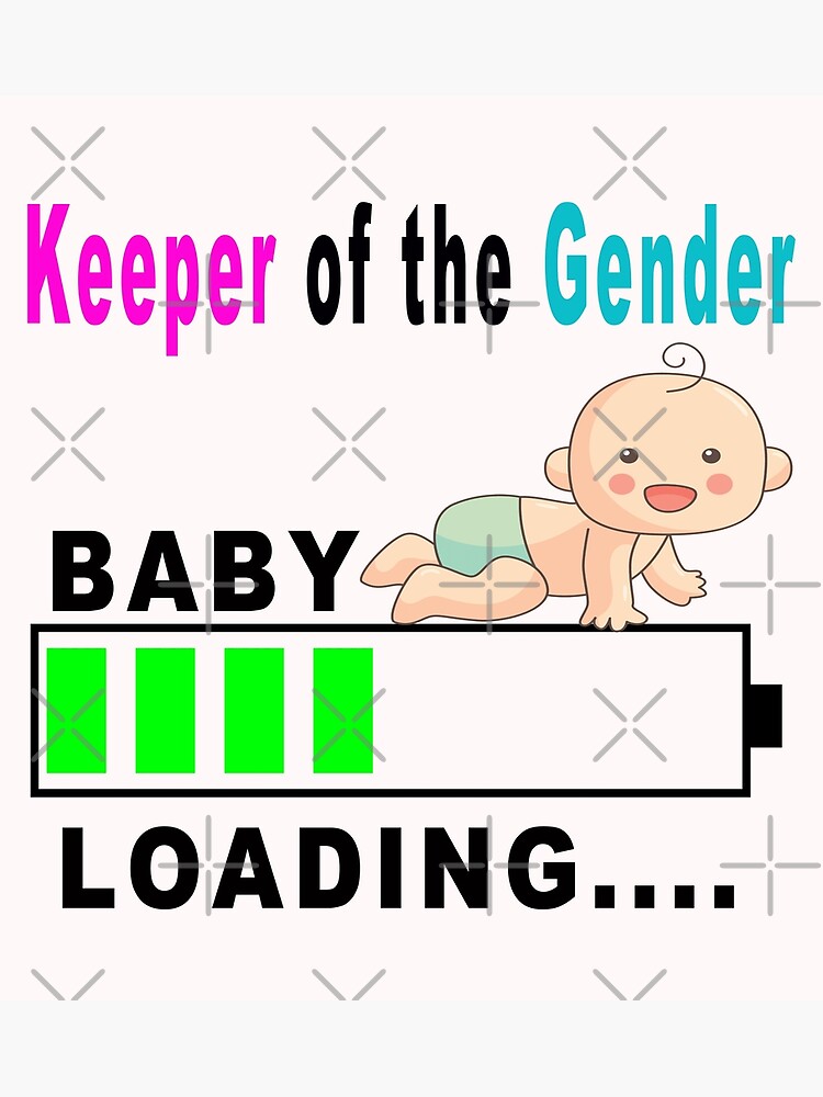 "Keeper of the Gender - Cute Gender Reveal Baby Shower Design - Baby ...