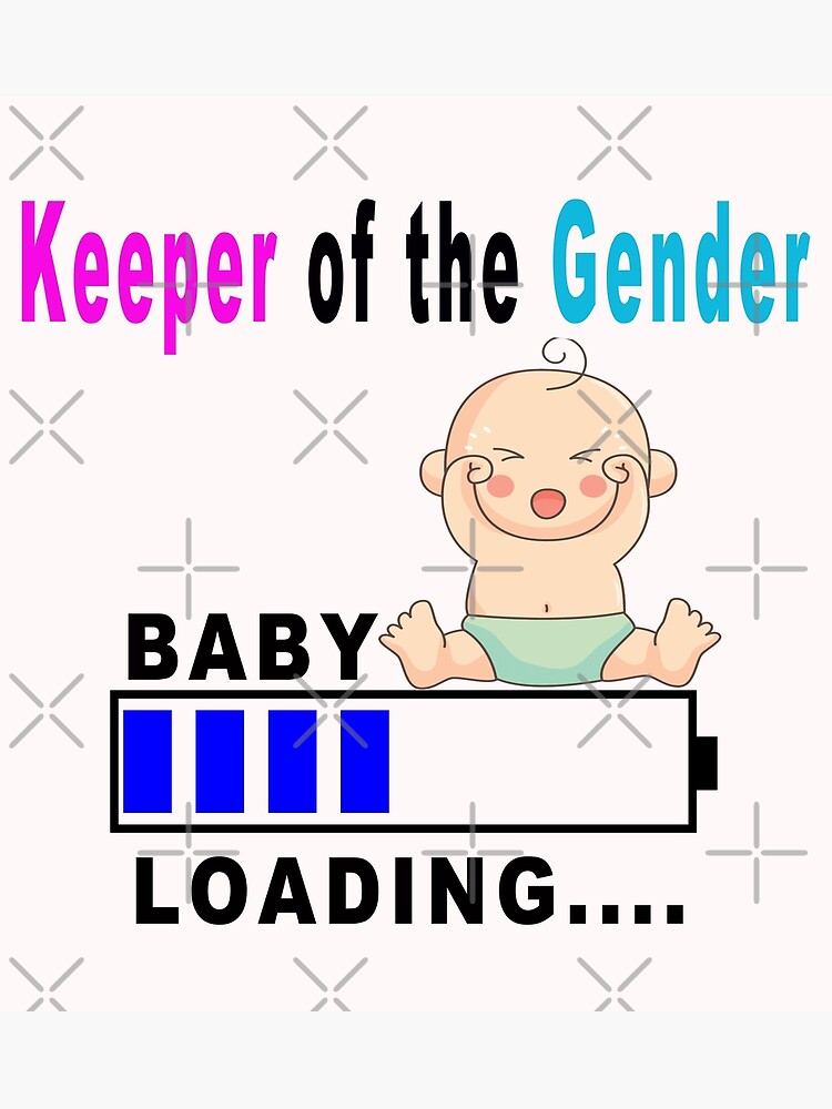 "Keeper of the Gender - Cute Gender Reveal Baby Shower Design - Baby ...