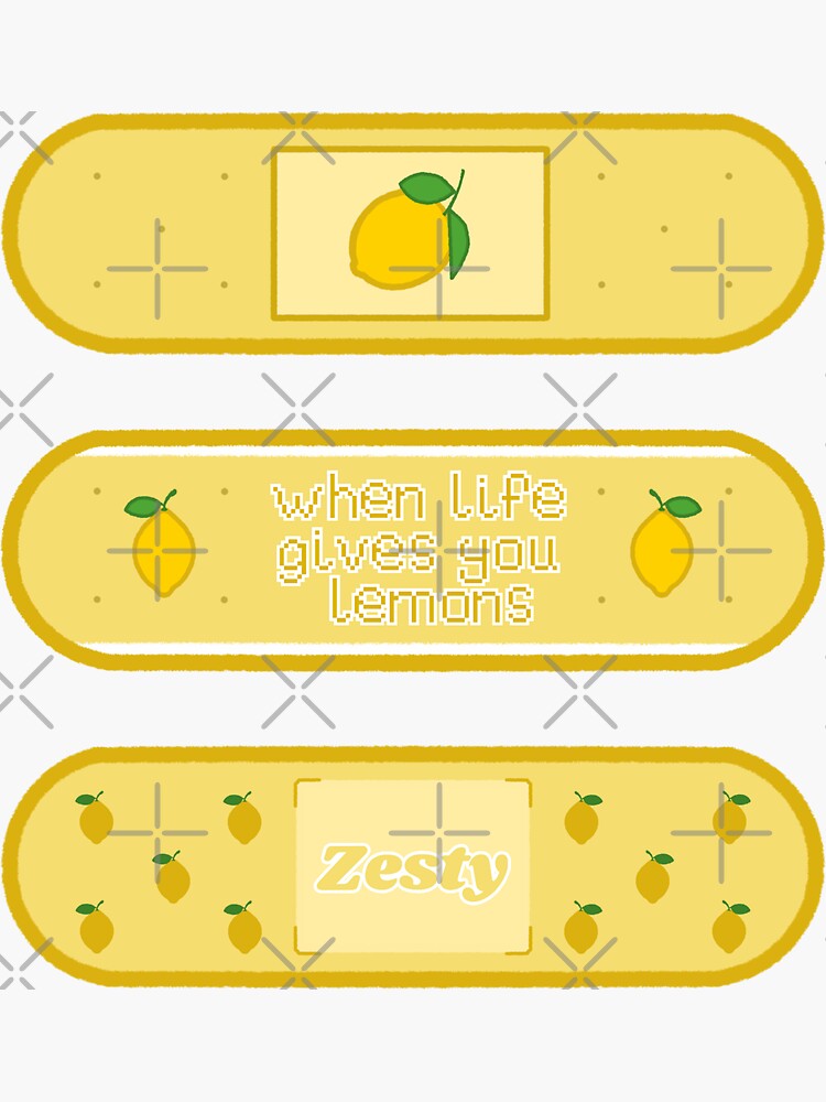 "Lemon Bandaids" Sticker for Sale by Nabibibi | Redbubble