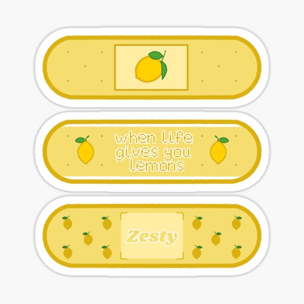 "Lemon Bandaids" Sticker for Sale by Nabibibi | Redbubble