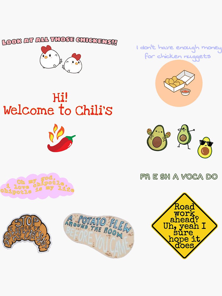 "Iconic memes quotes stickers" Sticker for Sale by naive-irem | Redbubble