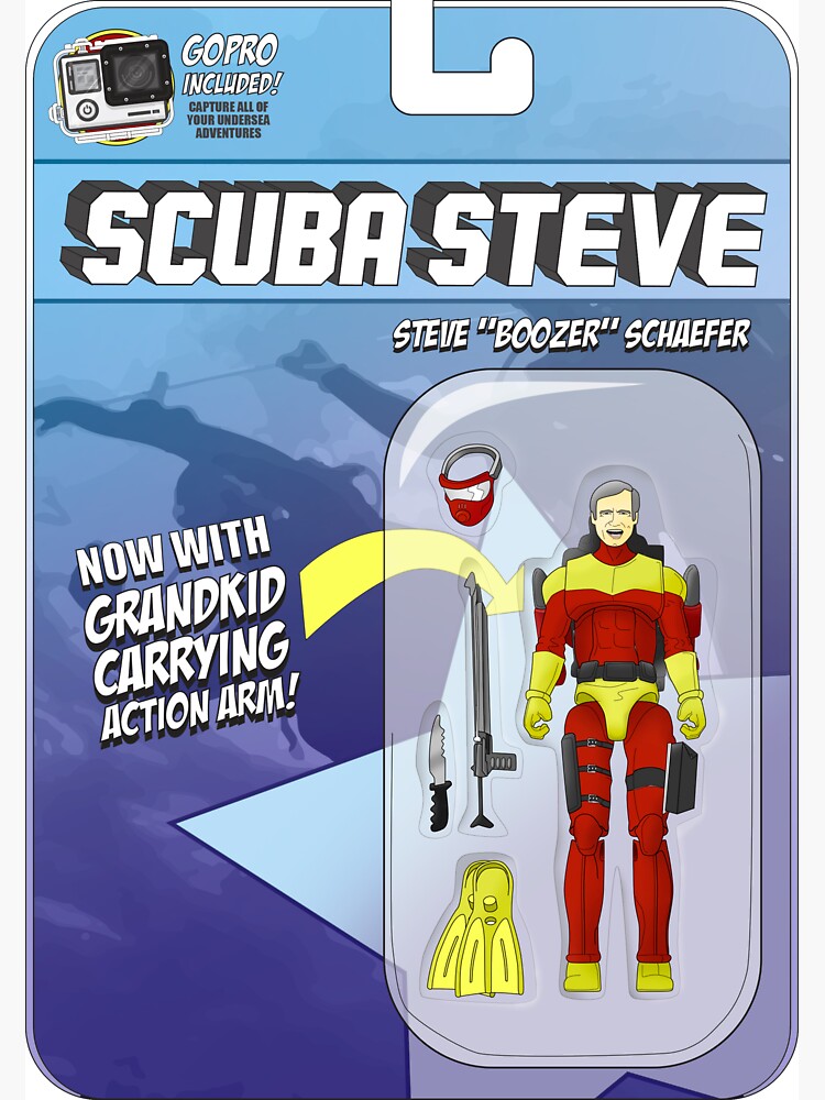 "Scuba Steve (Now in Techni-Color!)" Magnet for Sale by foreverskim ...