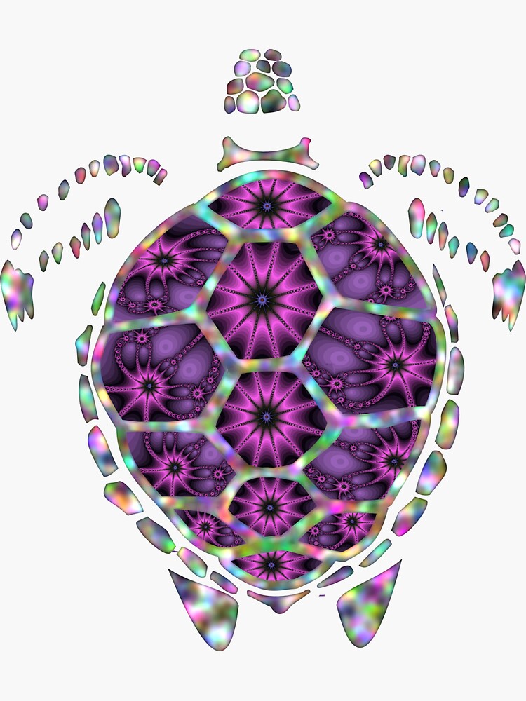 "Girly Rainbow Sea Tortoise Shell" Sticker for Sale by grounds | Redbubble