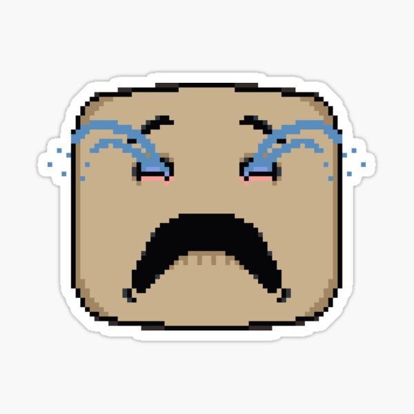 Pegatina «Emoticon llorando cara pixelada - sacando los ojos» de ...